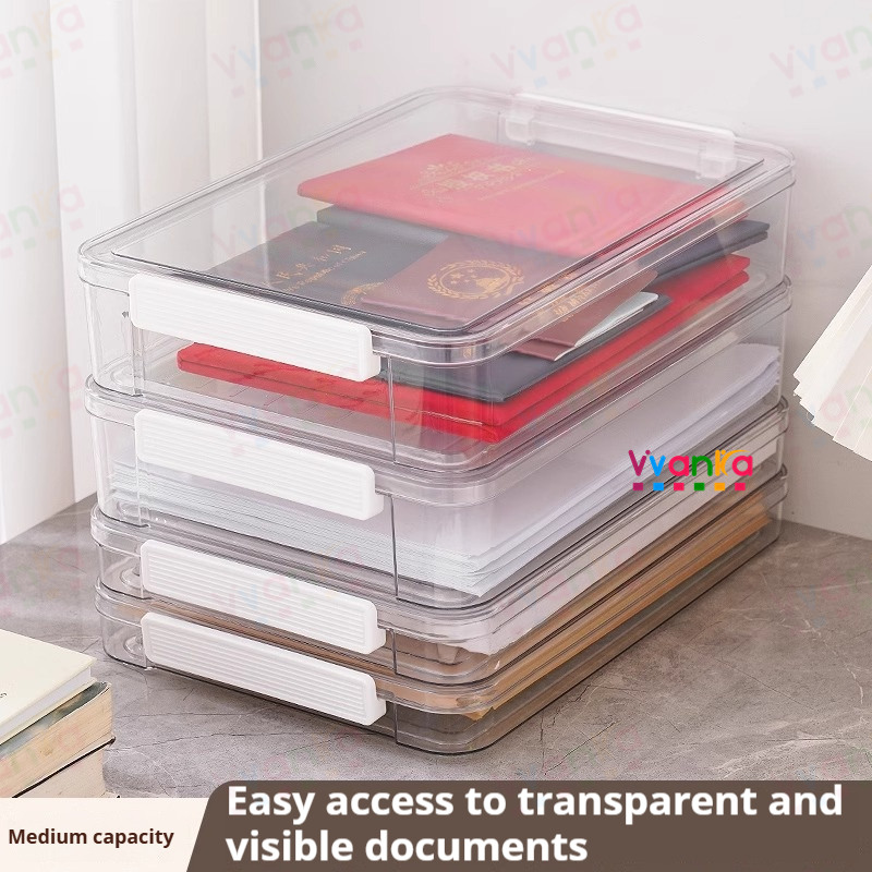 From PH A4 File Paper Storage Clear Scrapbook Office Document Holder ...