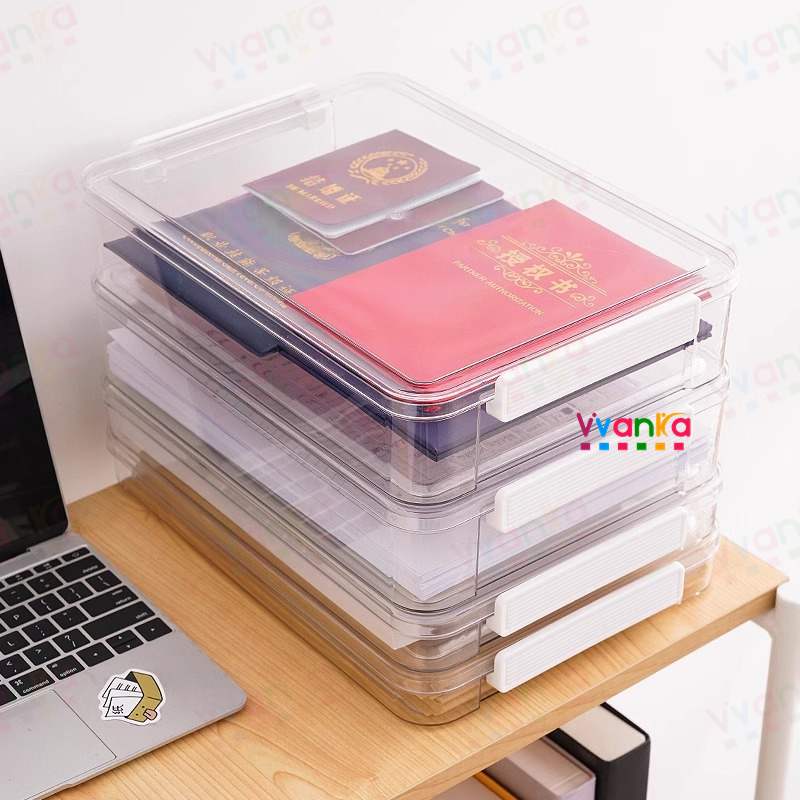 From PH A4 File Paper Storage Clear Scrapbook Office Document Holder ...