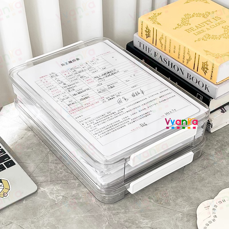 From PH A4 File Paper Storage Clear Scrapbook Office Document Holder ...