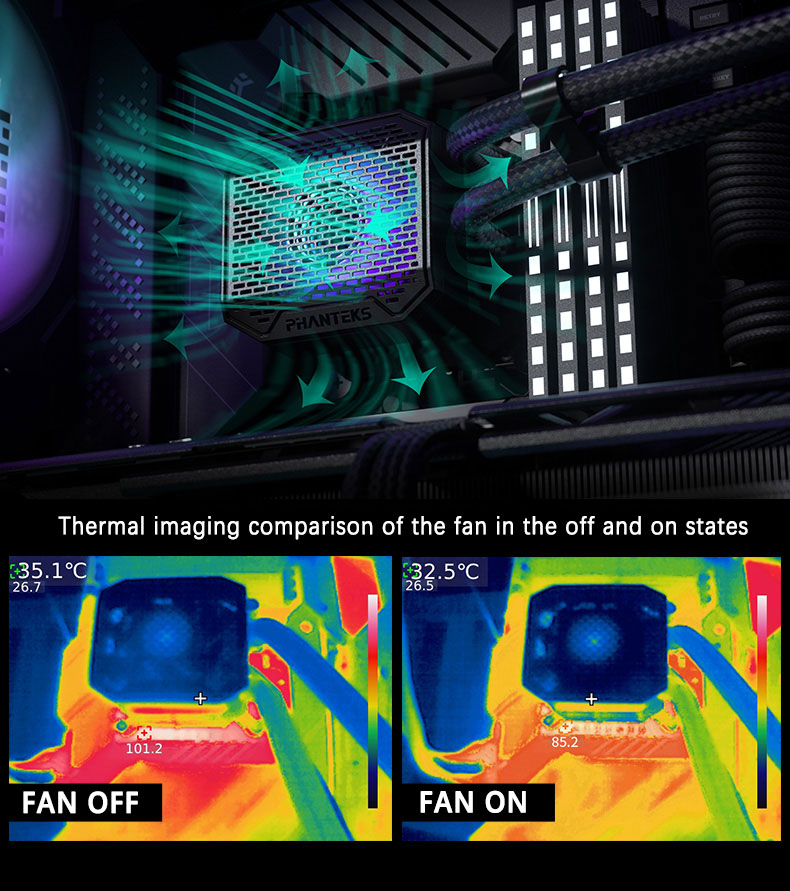 PHANTEKS GLACIER ONE 360 M25 G2 360mm All-in-One Liquid CPU Cooler BOS ...