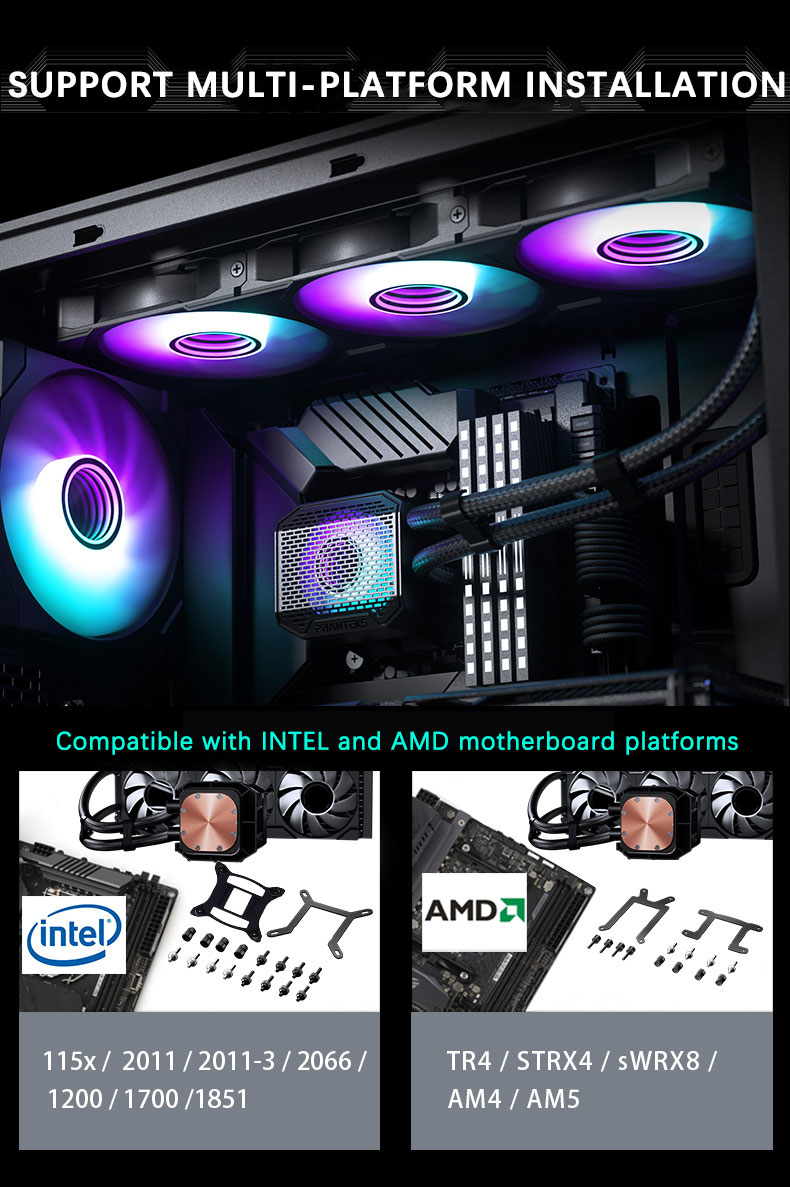 PHANTEKS GLACIER ONE 360 M25 G2 360mm All-in-One Liquid CPU Cooler BOS ...