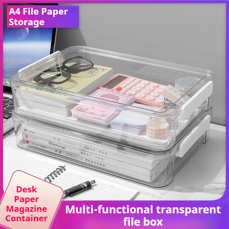From PH A4 Paper Storage Desk Storage Organizer Office Supplies Storage ...