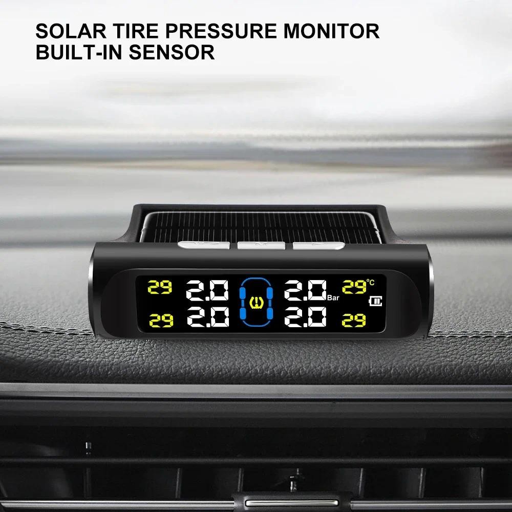 Smart TPMS Solar Tire Pressure Monitor with Parking Sensors ...
