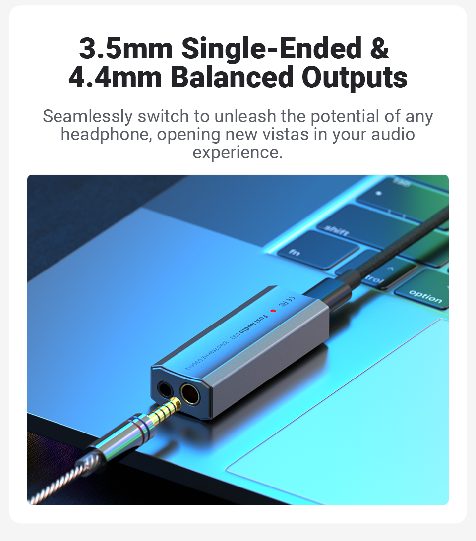 Fosi Audio DS2 2024 New Mini Audio USB DAC Headphone Amplifier DSD DAC ...