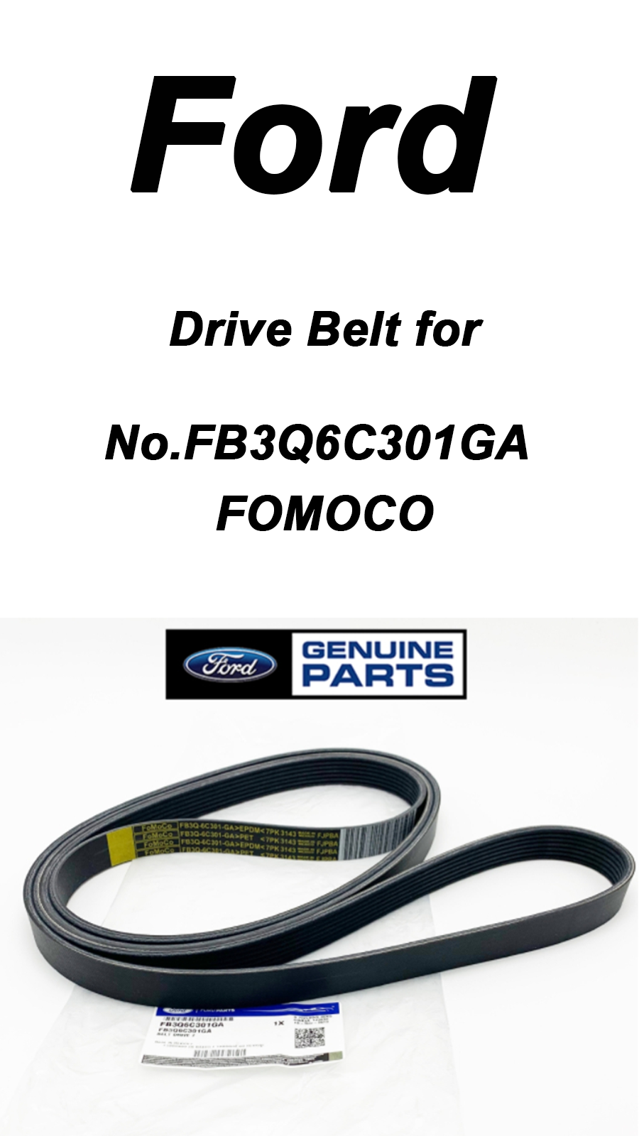 Ford Drive Belt for Ford Everest 2.2L 2016-2020 / Ford Ranger 2.2L 2017 ...