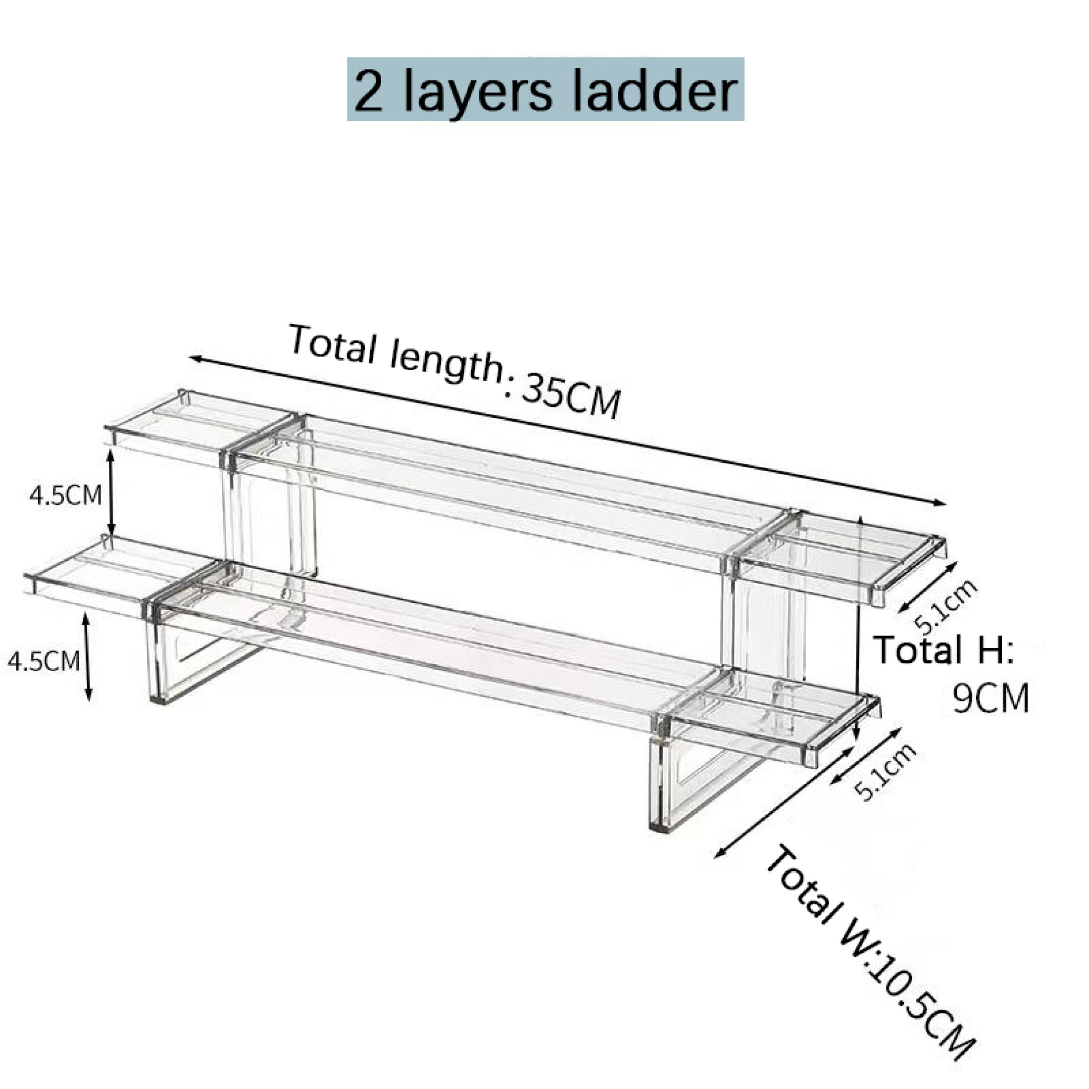 MISN PopMart Acrylic Stairs Display Rack Toy Storage Figure Display ...
