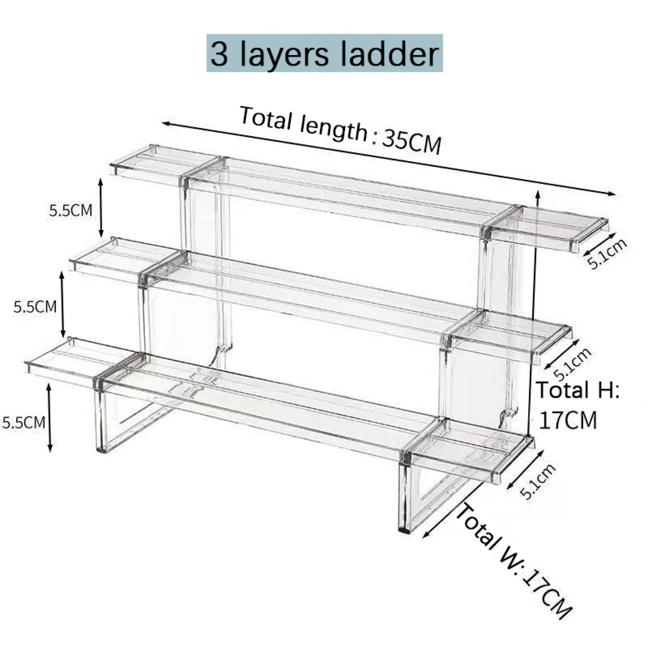 MISN PopMart Acrylic Stairs Display Rack Toy Storage Figure Display ...