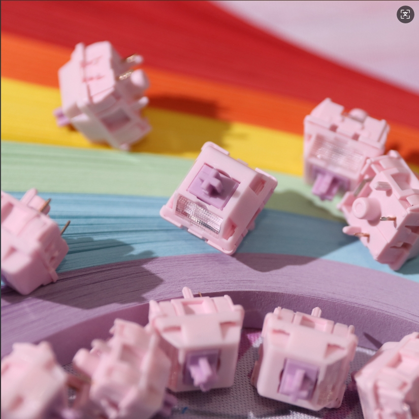 IKEYX Studio Rabbit Purple V2 Big Advanced Tactile Switches Hot Swap 5 ...