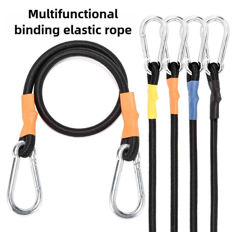 61/92/100CM Mountaineering Buckle Elastic Rope Latex Round Rope Heat ...