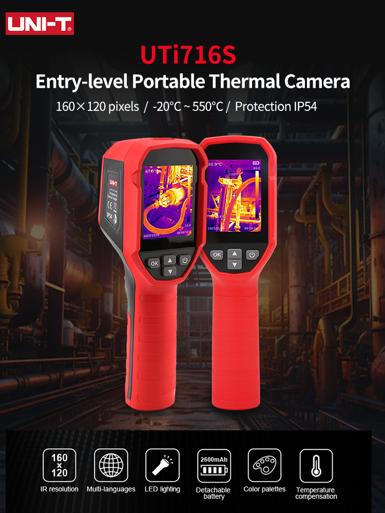 UNI-T UTi716S Infrared Thermal Imager 160*120 Pixels -20~550 ...
