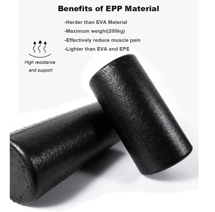 SunnyFit EPP Foam Roller Pink Yoga Roller 90CM Deep Tissue Massage ...