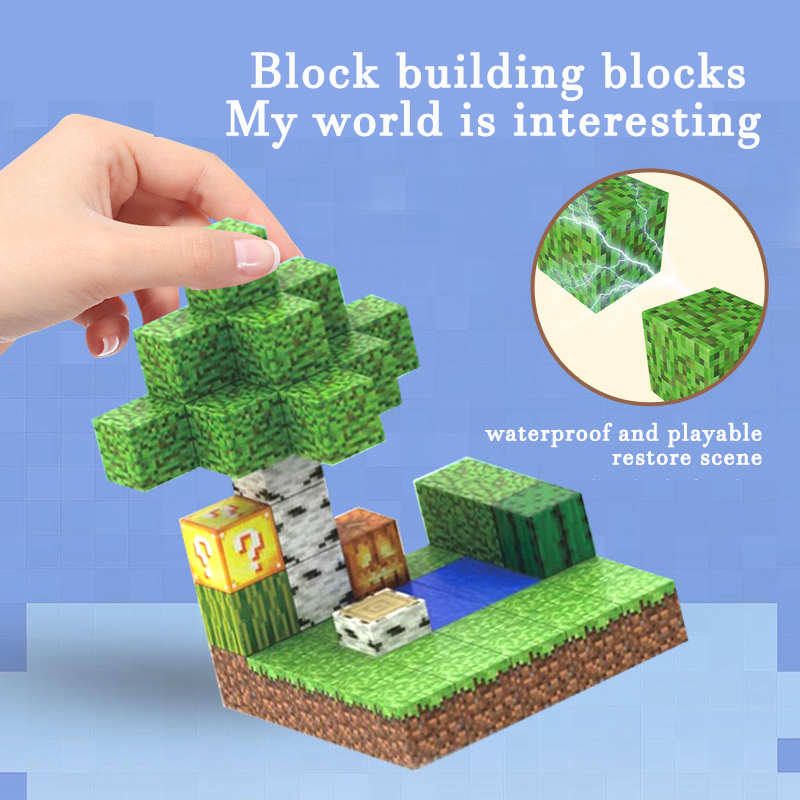 DIY My World Magnetic Building Blocks with Minecraft For Child | Shopee ...