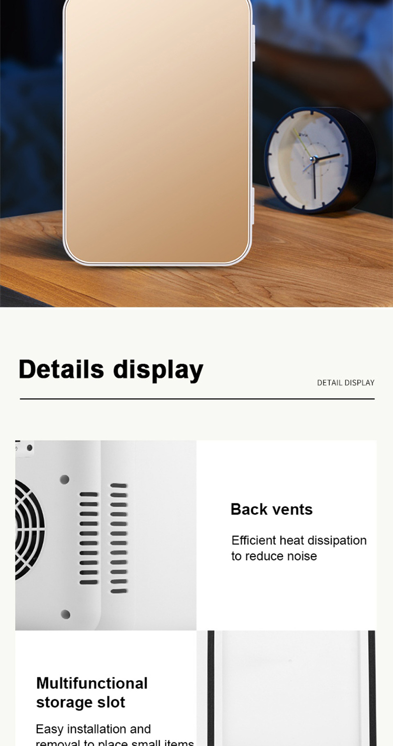 Mini Fridge Refrigerator for Bedroom Skincare Fridge 8L Small ...