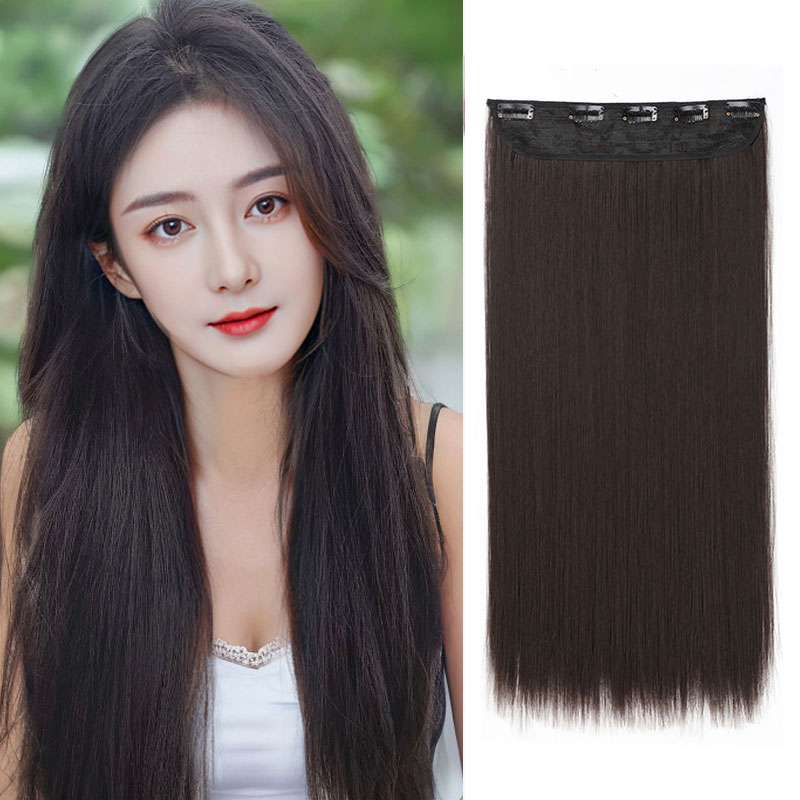 40cm/50cm/60cm Long Straight Hair Extensions - 160g Thickened 5-Clip ...