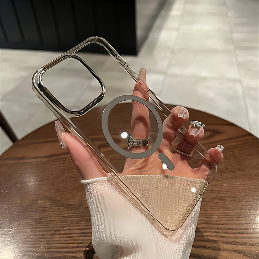 Hight quality Ultra Slim HD Clear Magnetic Phone Case For iPhone 12 13 ...