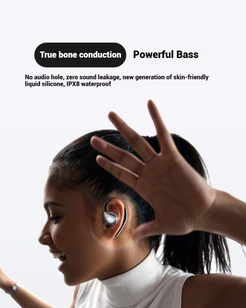 Picun T61 Bone conduction Bluetooth earphones Open true wireless motion noise cancellation ...