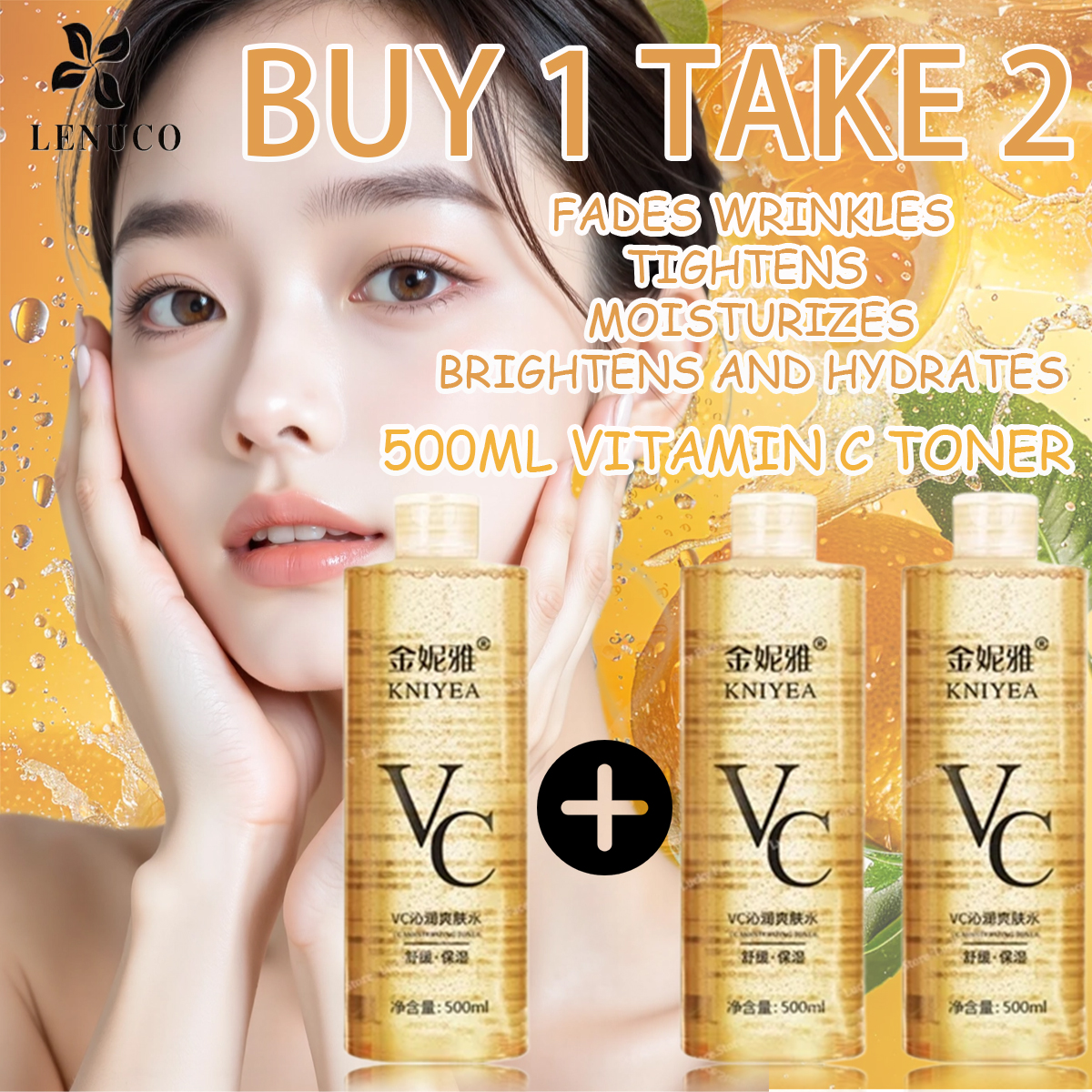 500ml Vitamin C Toner Intensive Whitening Toner Essence Remove Melasma ...
