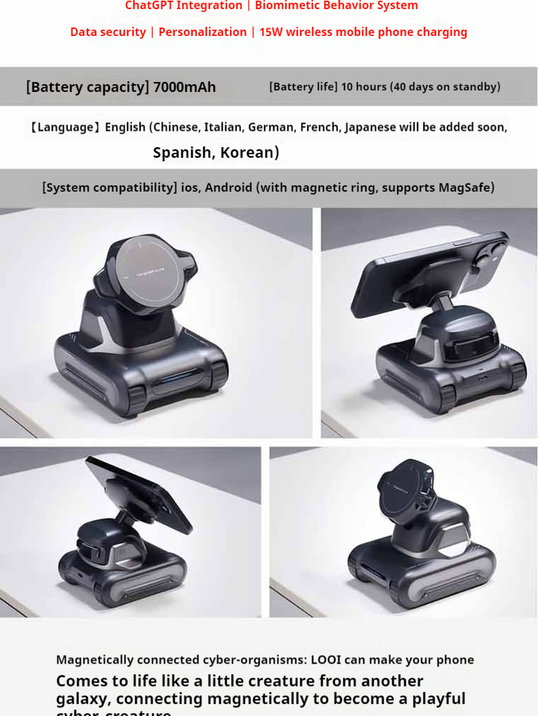 LOOI Robot Intelligent Desktop Robot Mobile AI Assistant Facial ...