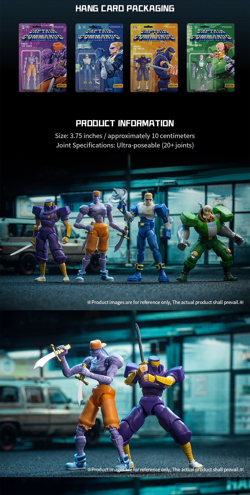 52TOYS CAPCOM Captain Commando-Mack The Knife/Captain Commando/Ginzu The Ninja/Baby Head 3 ...