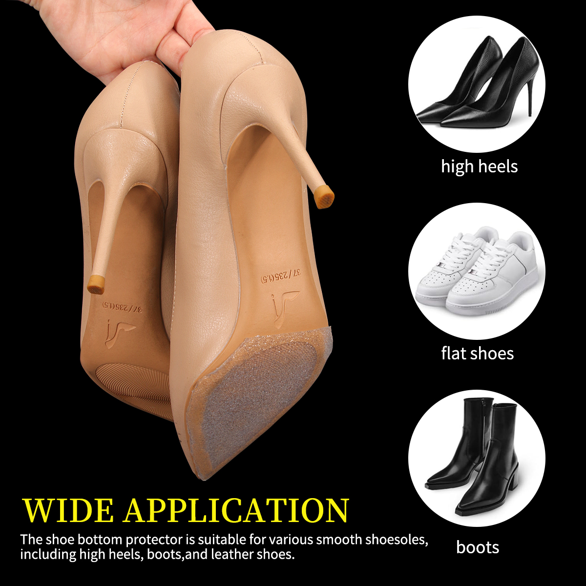 Sole Stickers, Crystal Translucent, High Heels, Cover Protector, Self ...