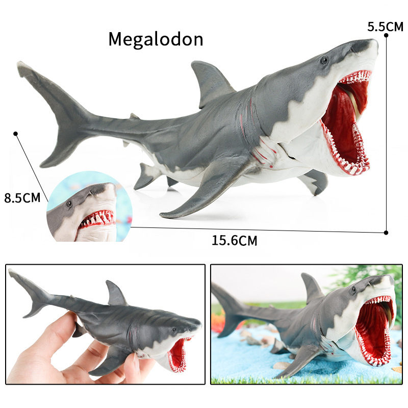 simulation marine animal megalodon great white shark model children ...