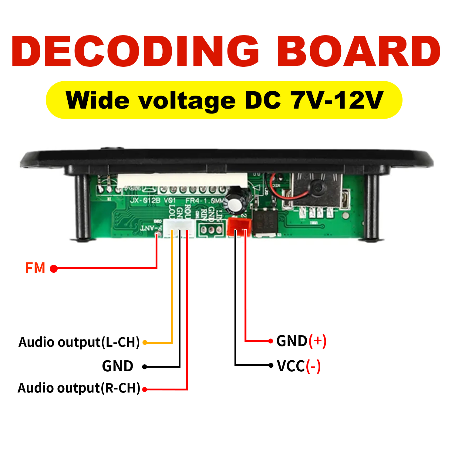 (Local Seller) DC 9V-12V Wireless Bluetooth 5.0 Audio Decoder Board ...
