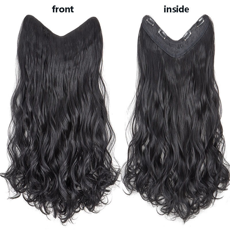 40cm/50cm/60cm V-Shaped Synthetic Wig - Wavy/Straight Hair Extensions ...