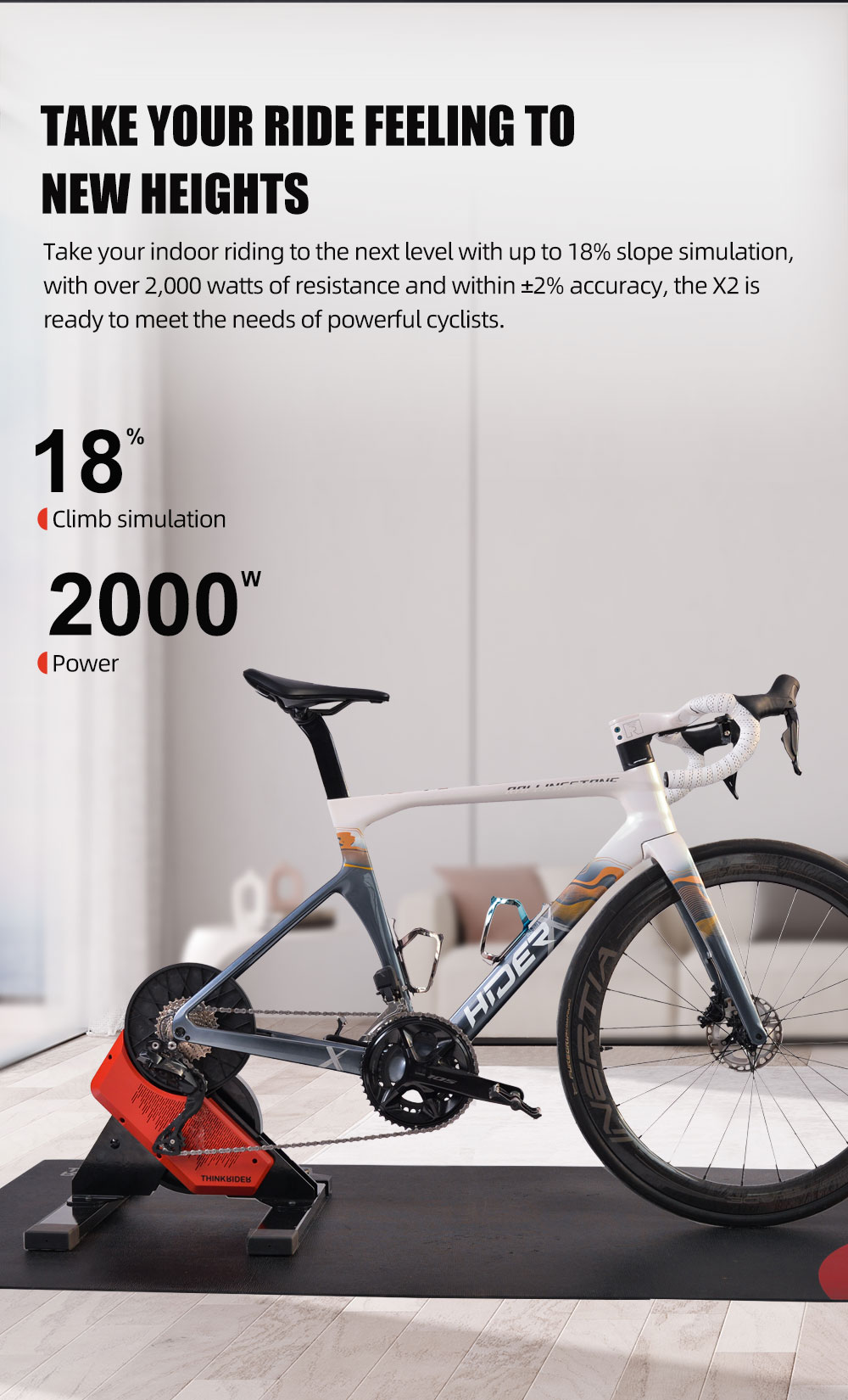 ThinkRider X2/X2MAX Smart Bike Trainer MTB Road Bicycle home trainer ...