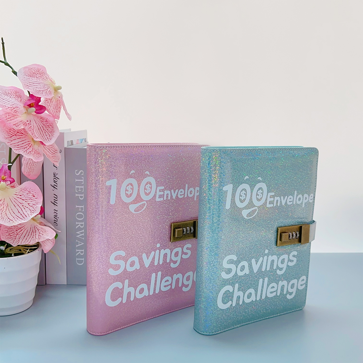 100 day envelope savings notebook, cash savings money book, Binding ...