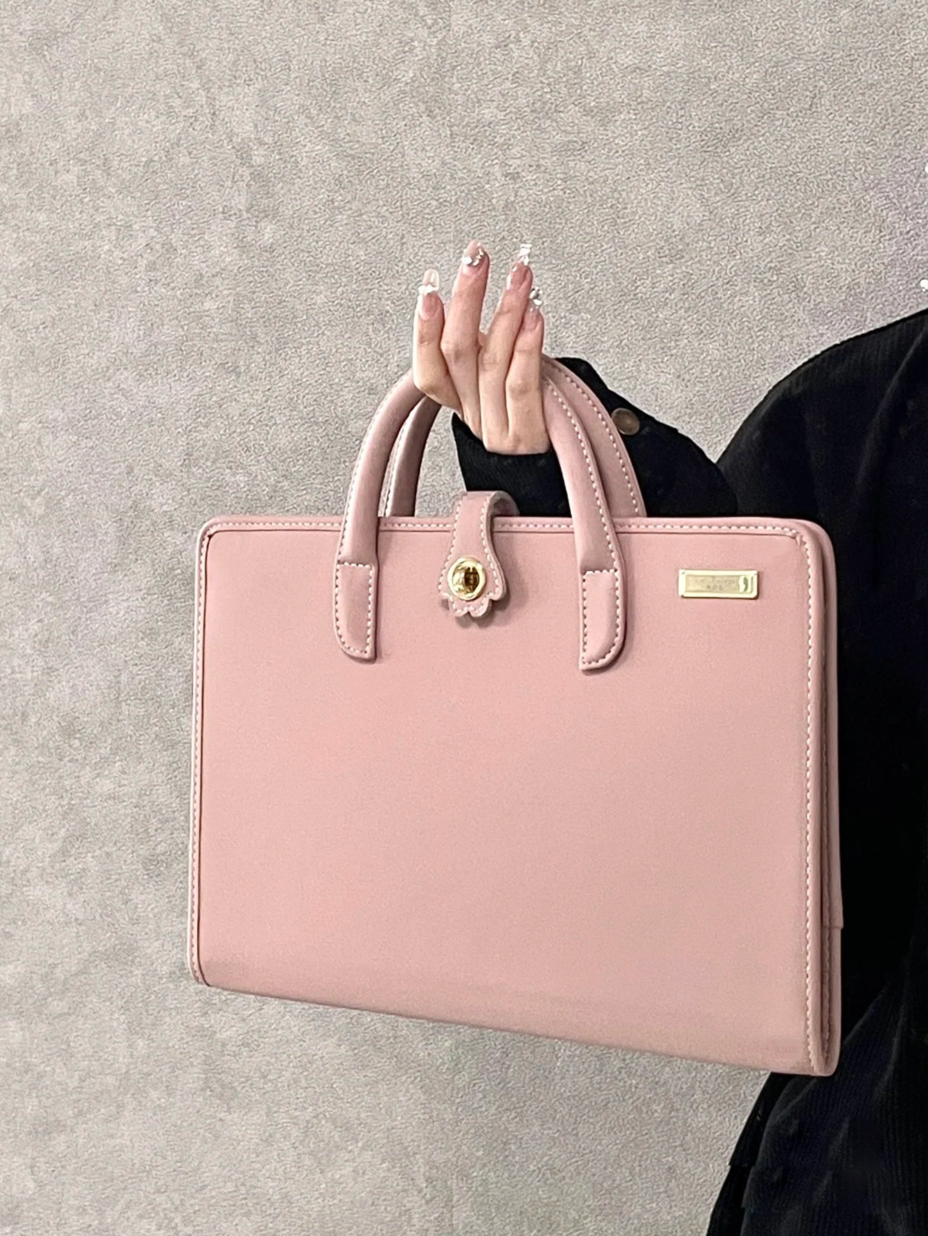 New Fashion leather Computer Case Computer Bag, Pink color Laptop Tote ...