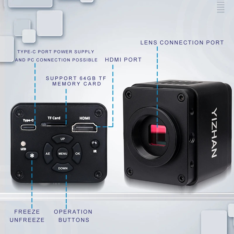 YIZHAN 4K Electronic Microscope For Soldering, 48MP HDMI USB Digital ...