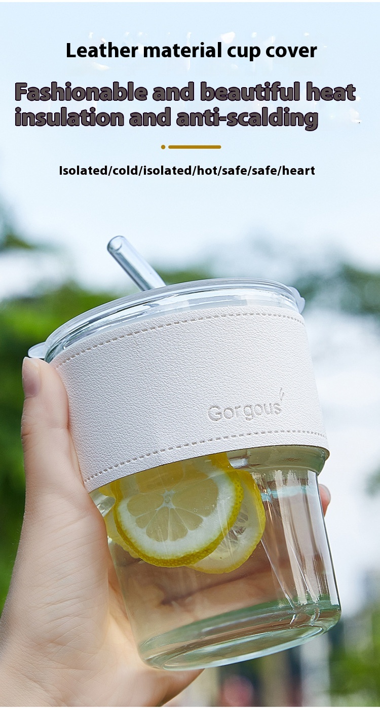 Wheat Field Life Store Compressor Bamboo Cup High-value Glass Water Cup ...