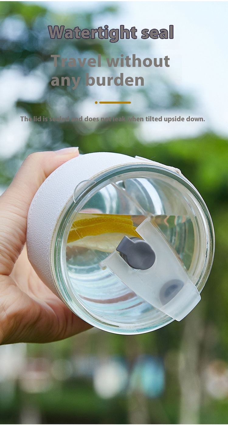 Wheat Field Life Store Compressor Bamboo Cup High-value Glass Water Cup ...