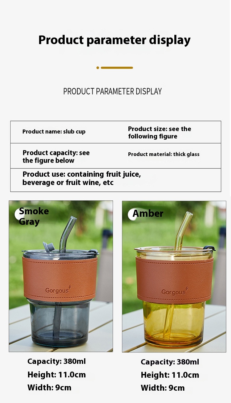 Wheat Field Life Store Compressor Bamboo Cup High-value Glass Water Cup ...