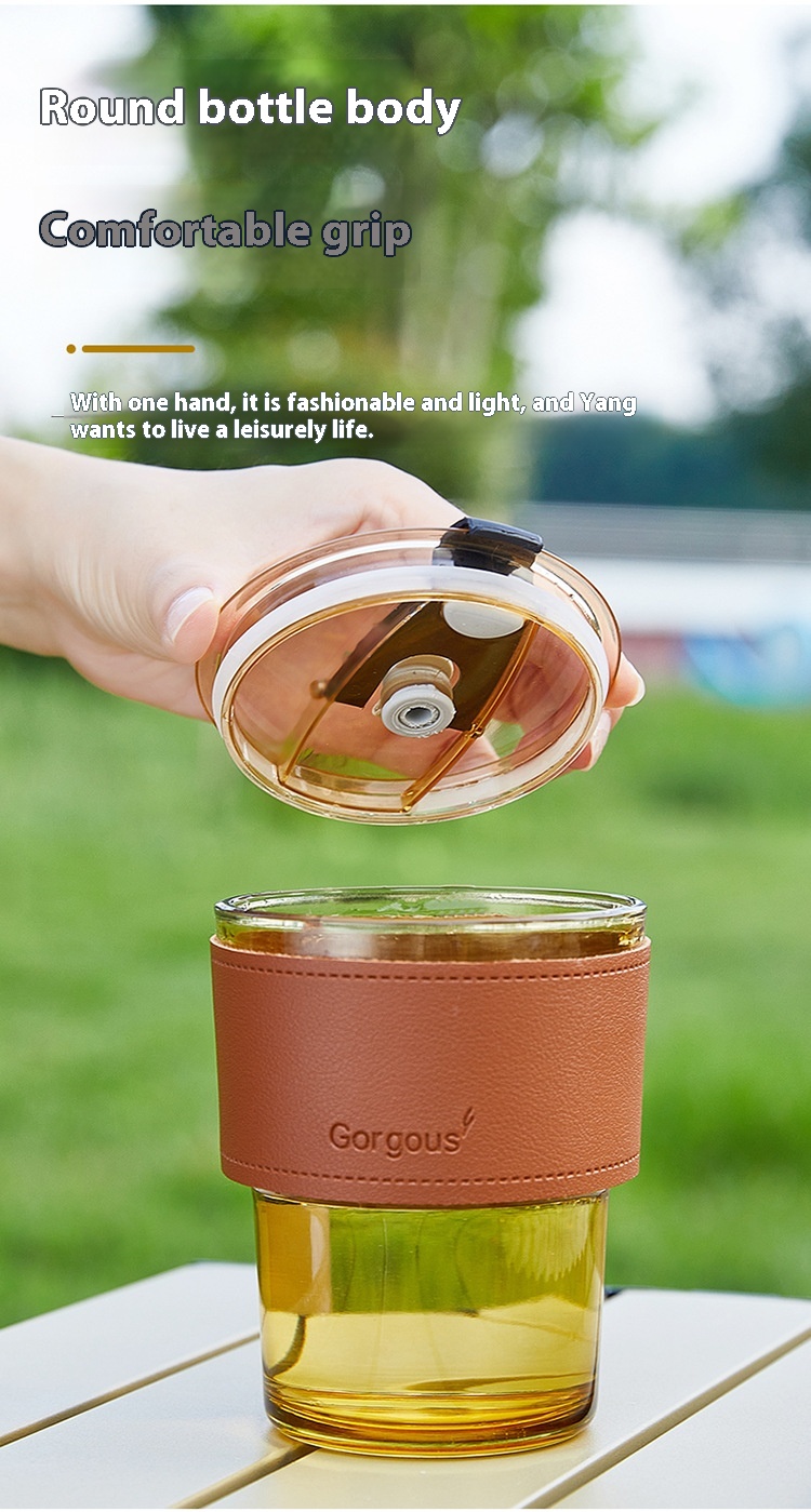 Wheat Field Life Store Compressor Bamboo Cup High-value Glass Water Cup ...