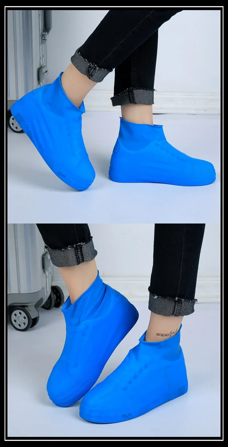 Waterproof Shoe Covers Anti Slip Reusable Rain Boots For Motorcycle ...