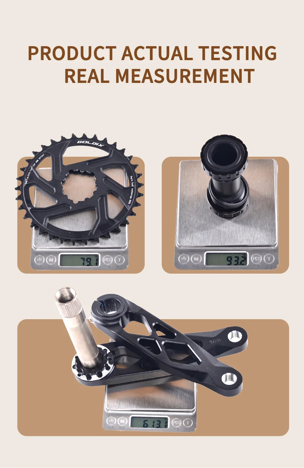 GOLDIX Super durable MTB crank set BSA 24mm 165mm 170mm 175mm direct ...