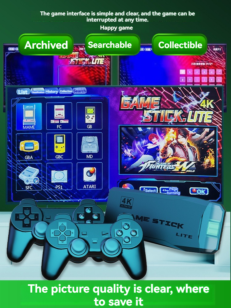 M8 console 2.4G HD wireless gamepad Cross-border games PS1 Retro arcade ...