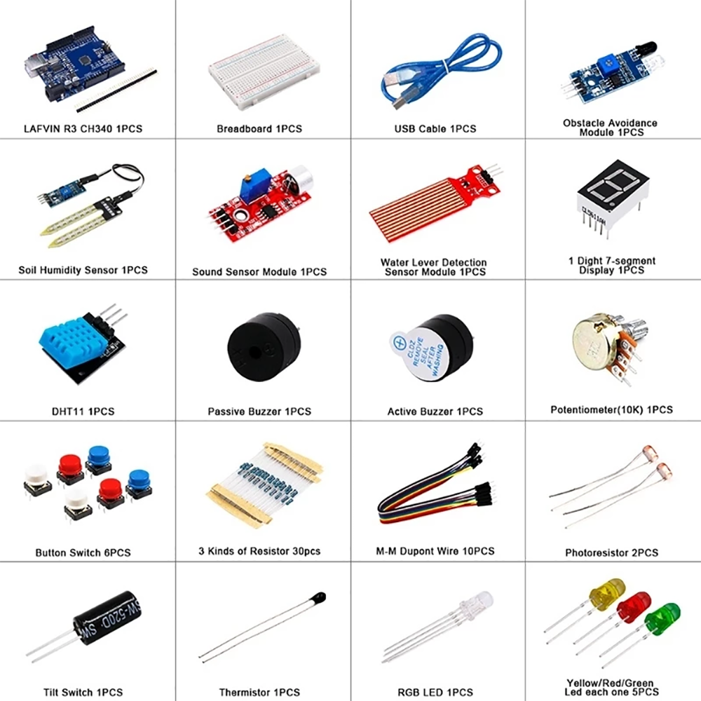 830 Breadboard Set Tie-points Breadboard Set DIY Electronic Component ...