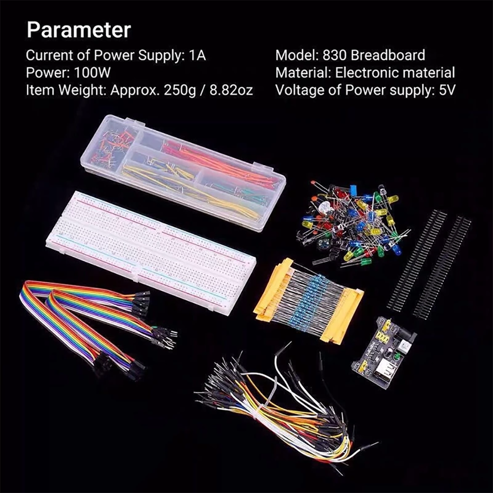830 Breadboard Set Tie Points Breadboard Set Diy Electronic Component