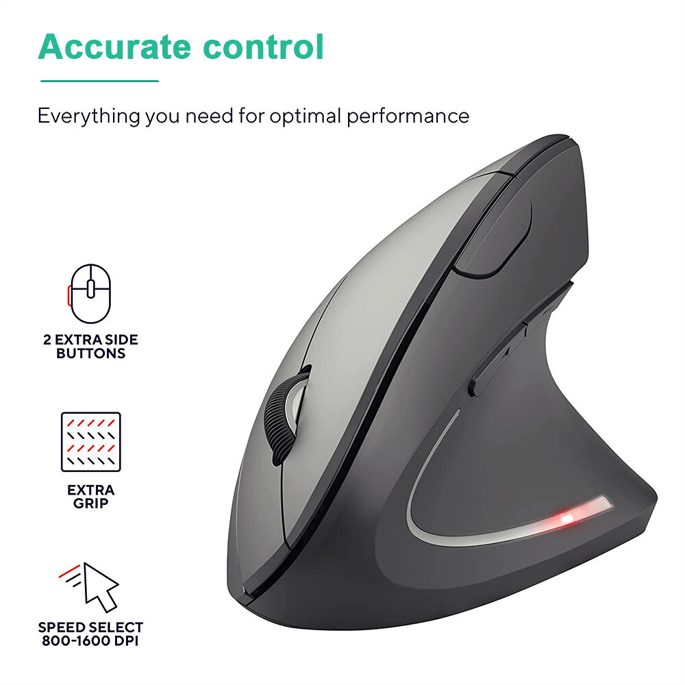 【Fast Shipping】Vertical Mouse Ergonomic 2.4GHz Wireless Optical Mice 3 ...