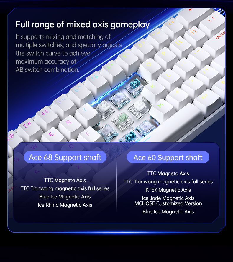 Mechanical Keyboard MCHOSE ACE68 Magnetic Switch RGB Gaming Keyboard ...
