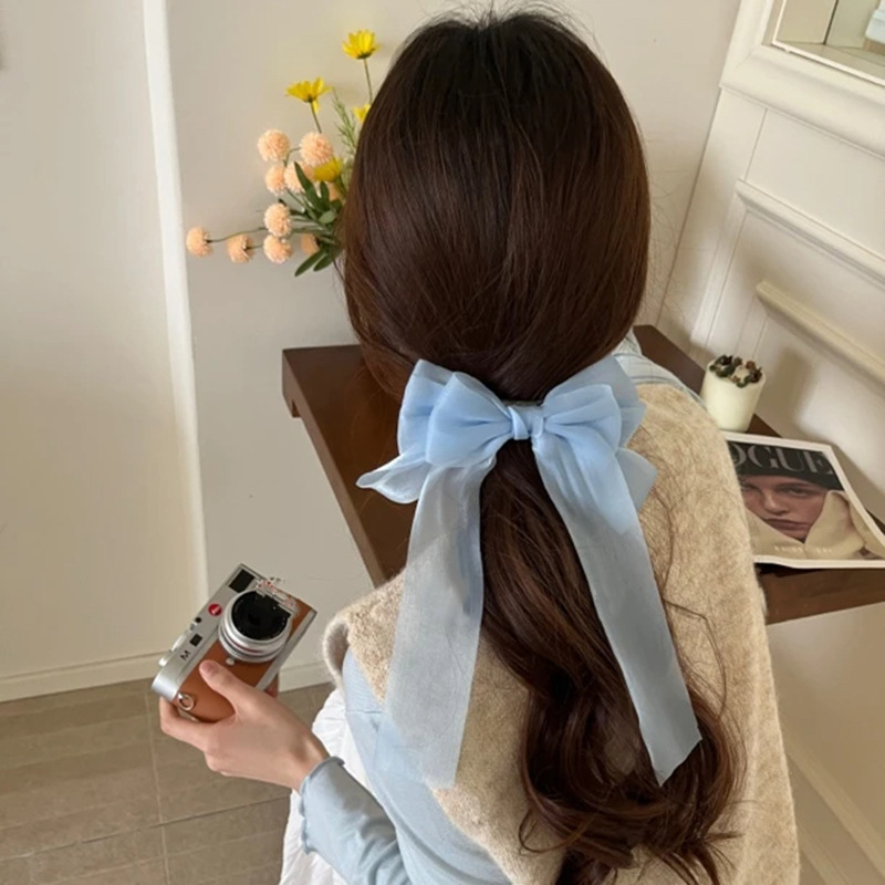 Fairy Ribbon Bow Hairpin Candy Color Spring Clip for Sweet Mermaid ...