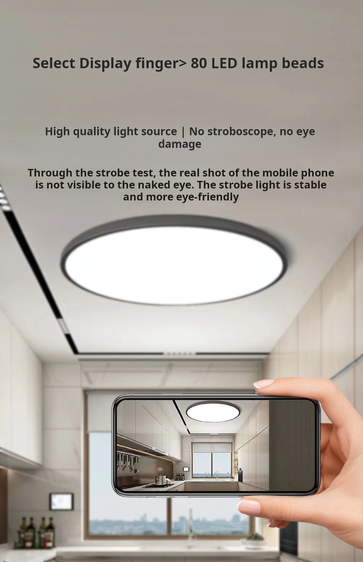 LETOBON LED ceiling light Tricolor light indoor panel light balcony ...