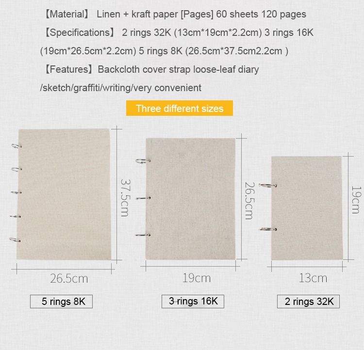160 GSM Professional Spiral Sketchbook 8K/16K/32K notebook, watercolor ...