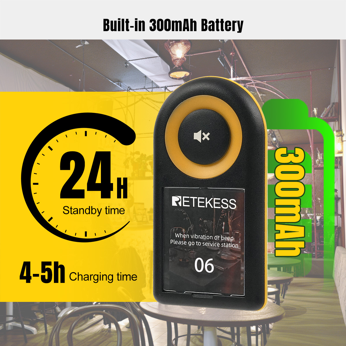 Retekess TD169 IP67 Waterproof Wireless Restaurant Pager System Long ...