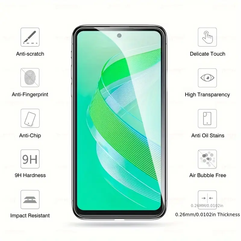 2 in 1 HD Full Tempered Glass Screen Protector + Camera Lens Film for ...