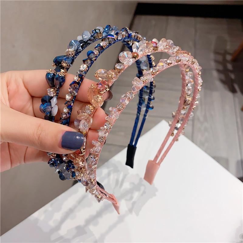 Crystal Hair Bands for Girls Double Non-slip Hair Bands Fashion Hair ...