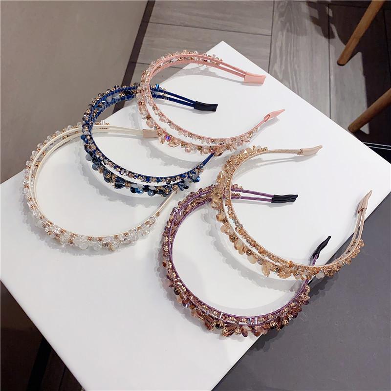 Crystal Hair Bands for Girls Double Non-slip Hair Bands Fashion Hair ...