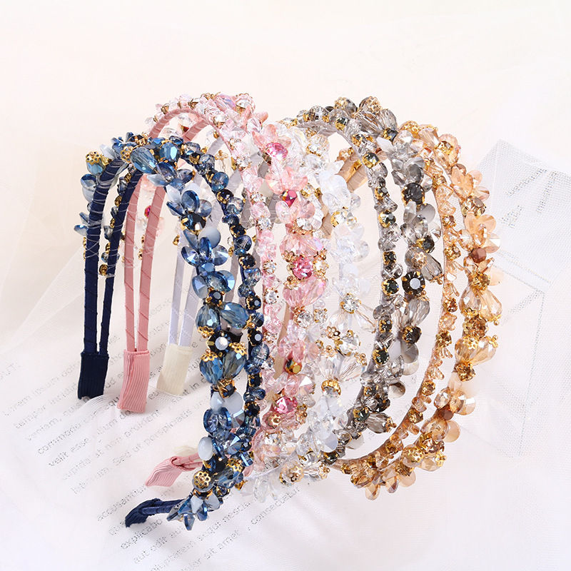 Crystal Hair Bands for Girls Double Non-slip Hair Bands Fashion Hair ...
